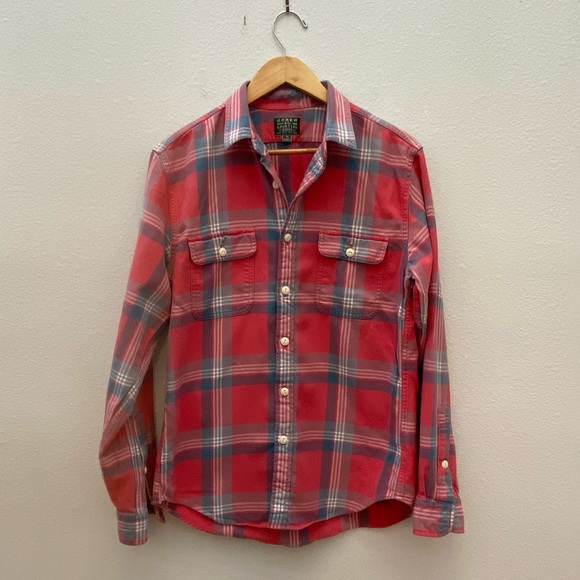 J. Crew | Shirts | Jcrew Plaid Flannel Cotton Button Down Shirt | Poshmark